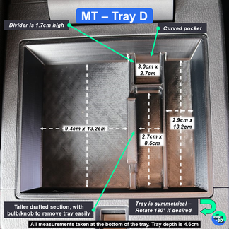 Mitsubishi Triton MV Centre Console Tray – Just Print It 3D