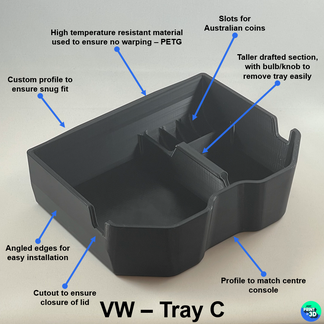 Next Gen Volkswagen Amarok Centre Console Tray – Just Print It 3D