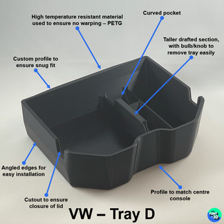 Next Gen Volkswagen Amarok Centre Console Tray – Just Print It 3D